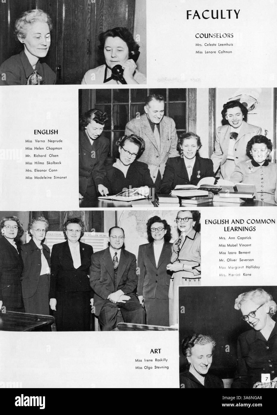 The 1951 'Cardinal' yearbook from Marshall High School documents student activities, teachers ...