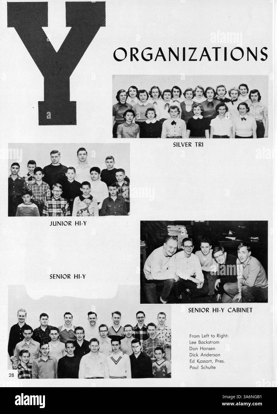 The 1951 'Cardinal' yearbook from Marshall High School documents the ...