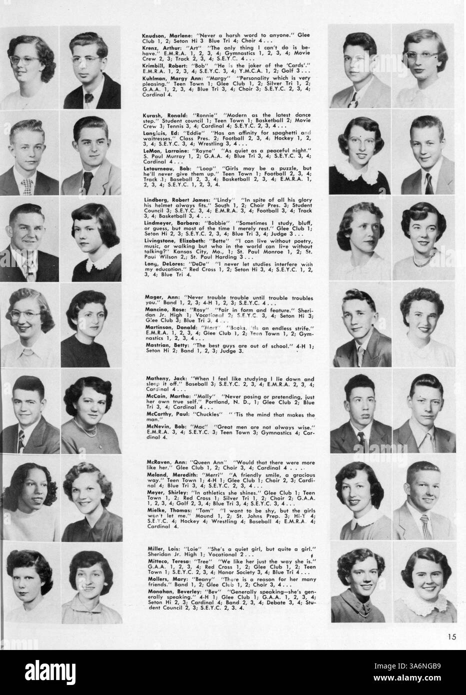 Marshall High School's 'Cardinal' yearbook from 1951 documents the school’s students, teachers ...