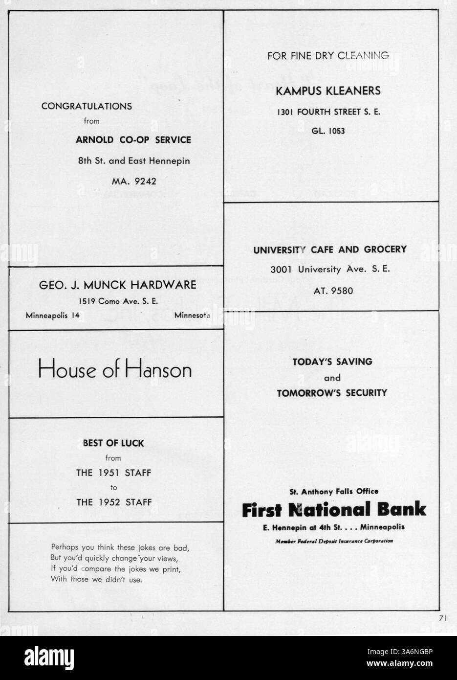 The 1951 'Cardinal' yearbook from Marshall High School captures the ...