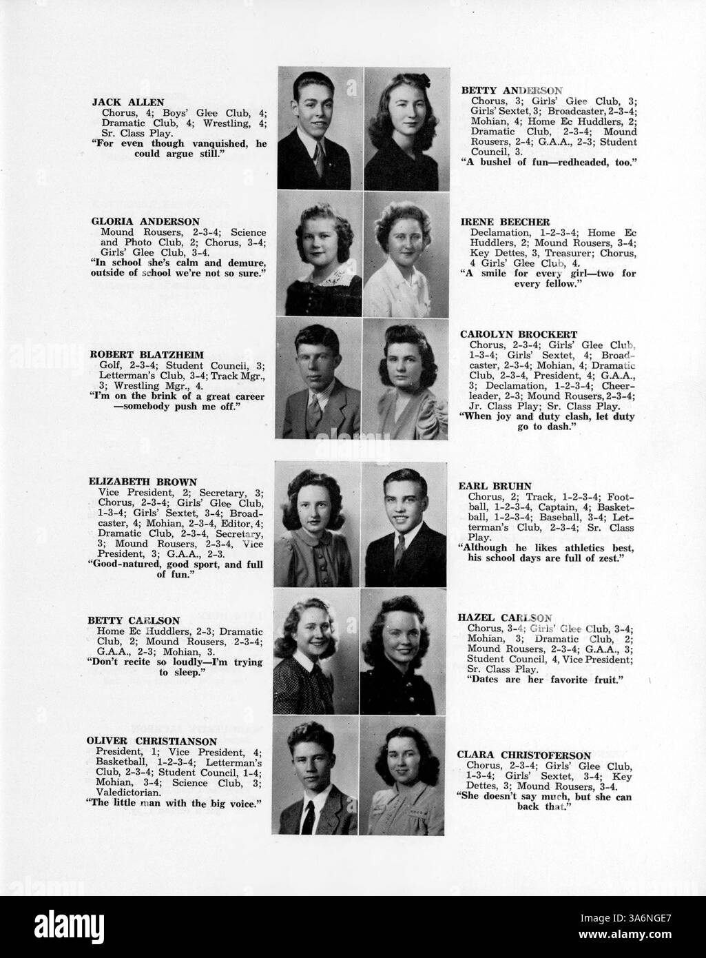 Major school events from 1940 1941 hi-res stock photography and images ...