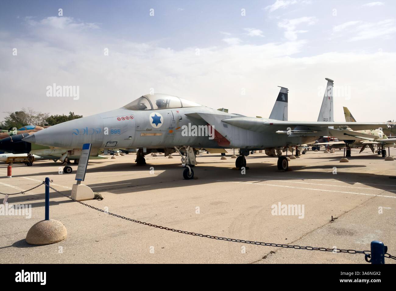 Israeli Air Force Fouga F-15 Eagle fighter jet on display in Air Force ...