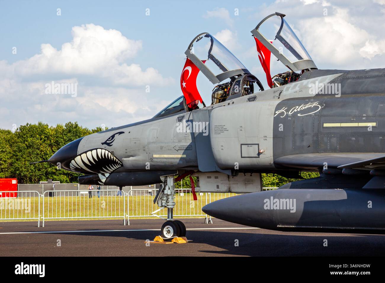 Turkish Air Force F-4 Phantom fighter jet. Gilze-Rijen, The Netherlands ...