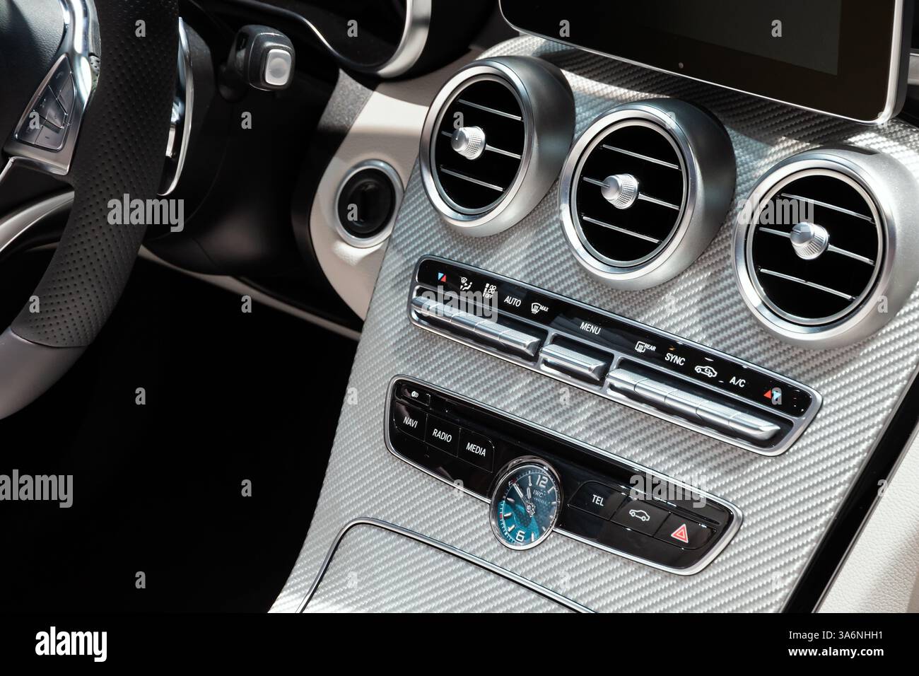 Mercedes AMG car interior at the Geneva International Motor Show ...