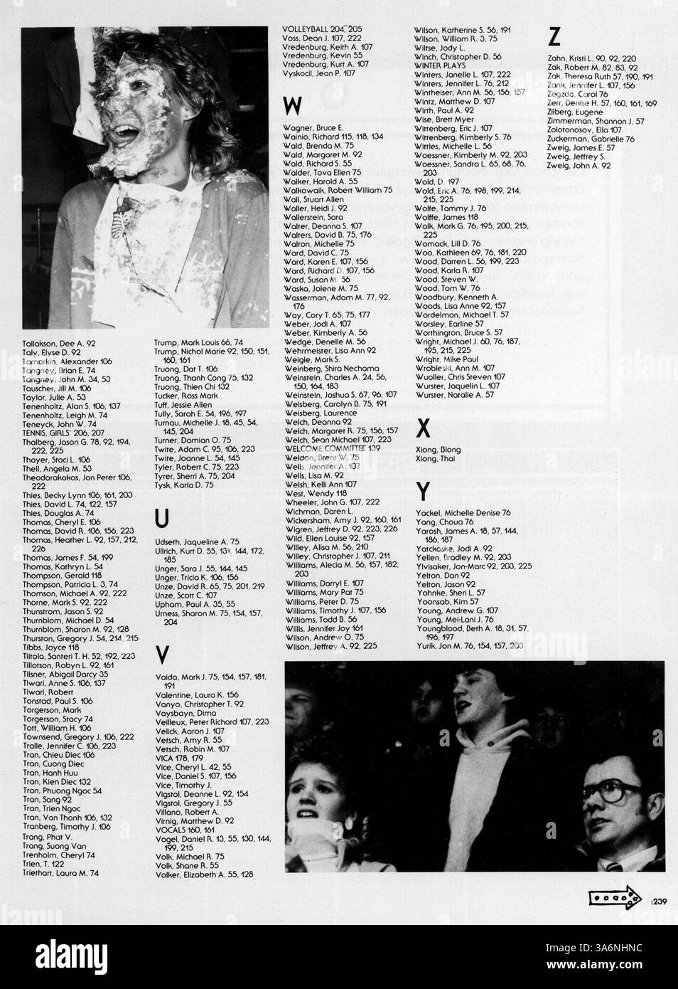 The 1985 yearbook from st louis park high school hi-res stock ...