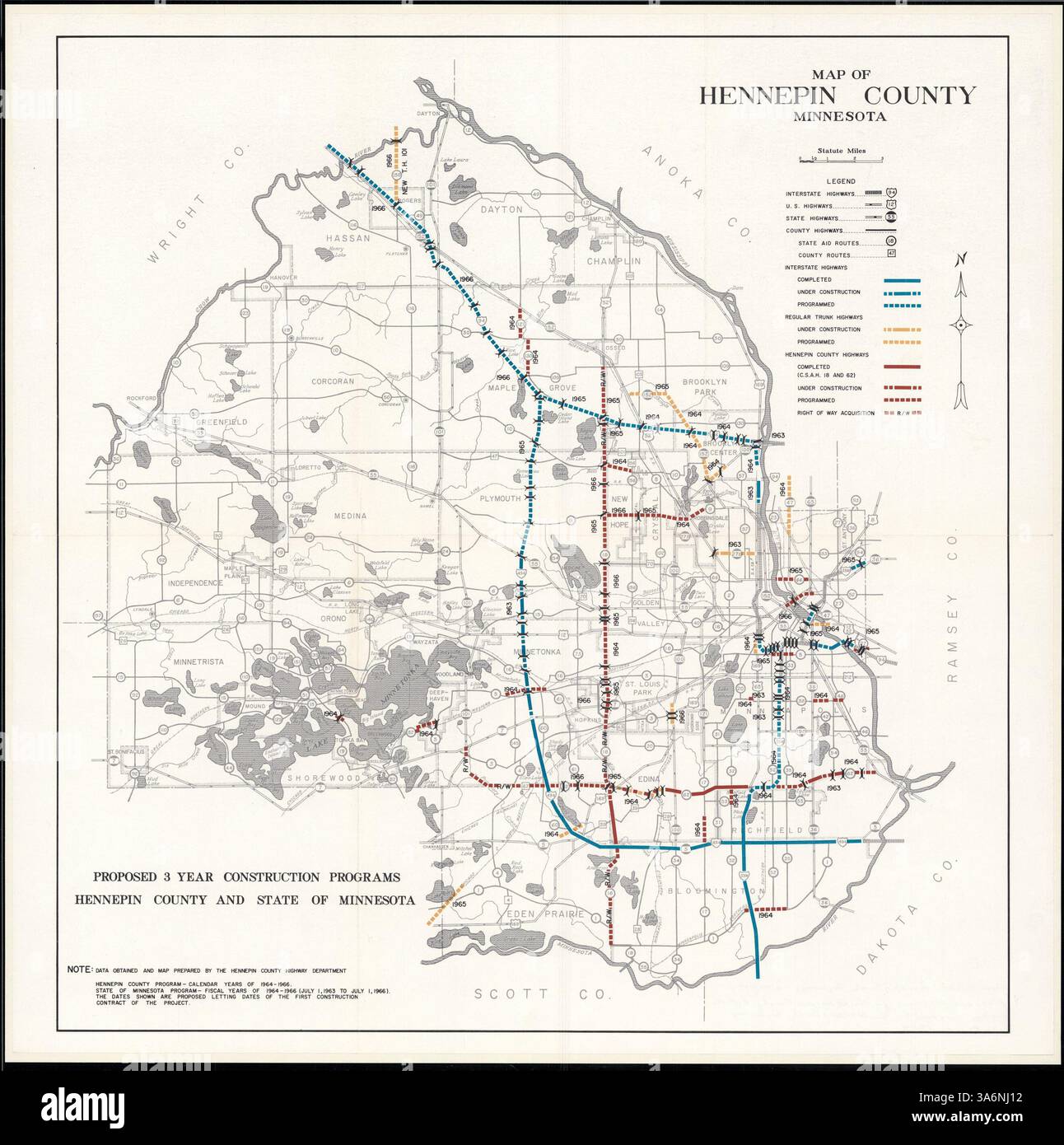 This map outlines the planned construction programs for highways in ...