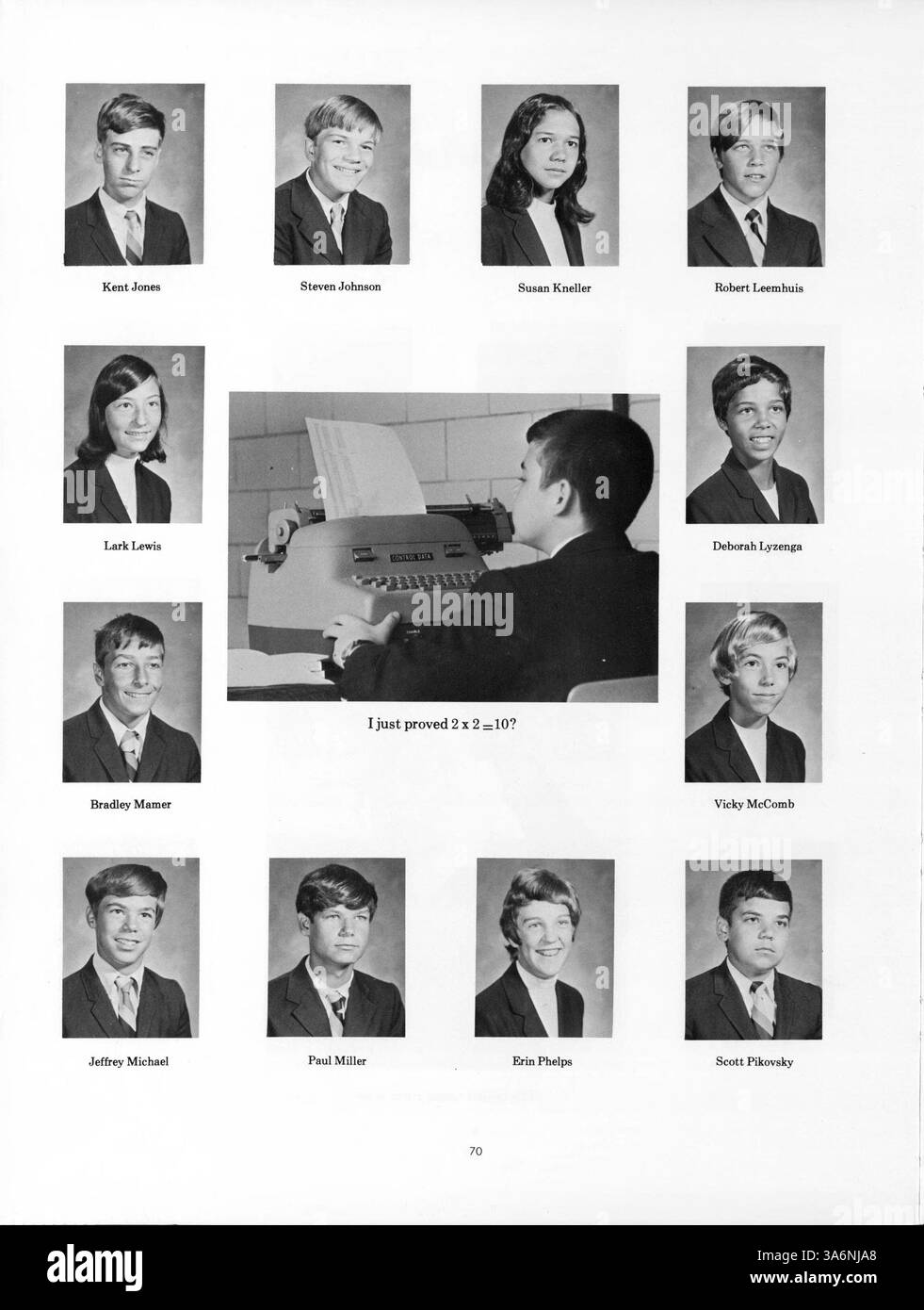 This 1971 yearbook documents key events of the school year hi-res stock ...