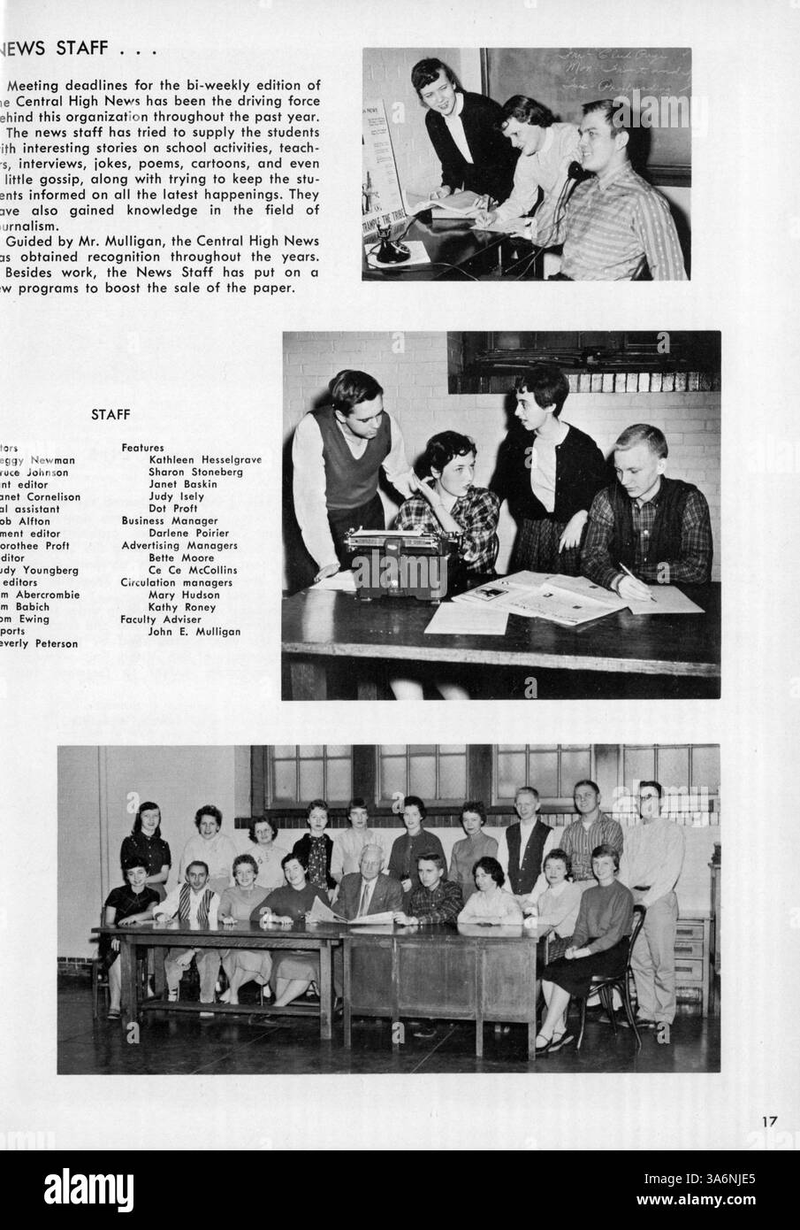 The 1957 Centralian Yearbook from Central High School reflects the ...