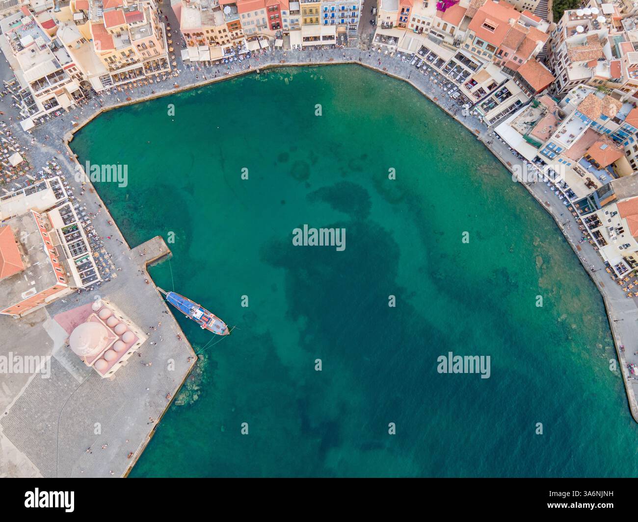 Old Venetian Harbor of Rethymno, Crete Stock Photo - Alamy