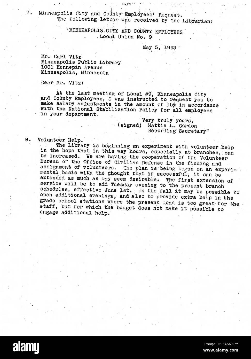 This document presents the minutes of the Minneapolis Public Library ...