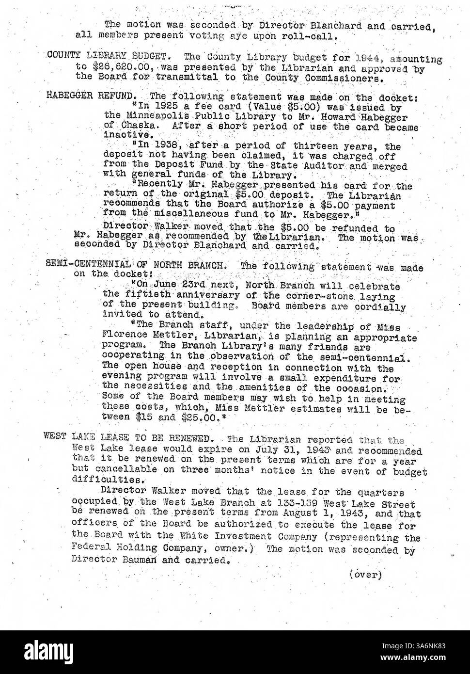 Minutes of the Minneapolis Public Library Board of Directors meeting in ...