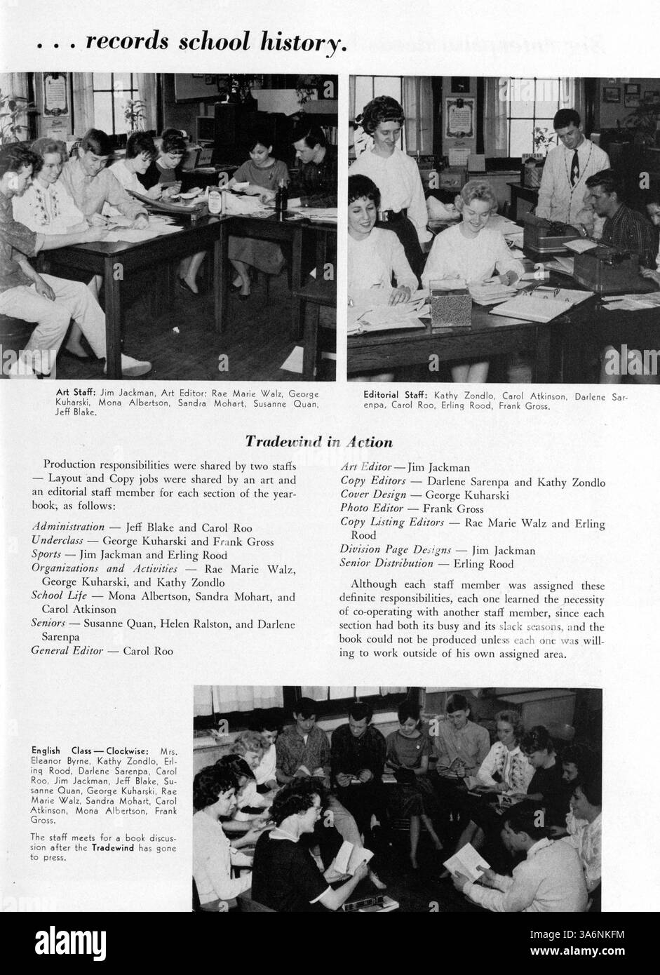 The 1961 'Tradewind' yearbook chronicles the highlights of the 1960 ...