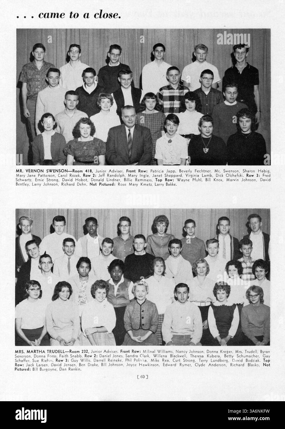 Yearbook of 1961 reflects on the 1960 1961 school year hi-res stock ...