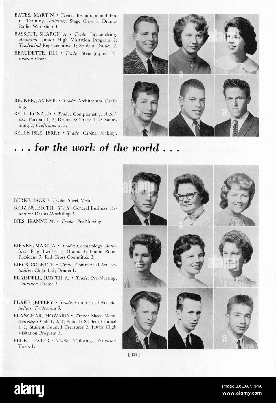 The 1961 'Tradewind' yearbook features students, teachers, clubs ...