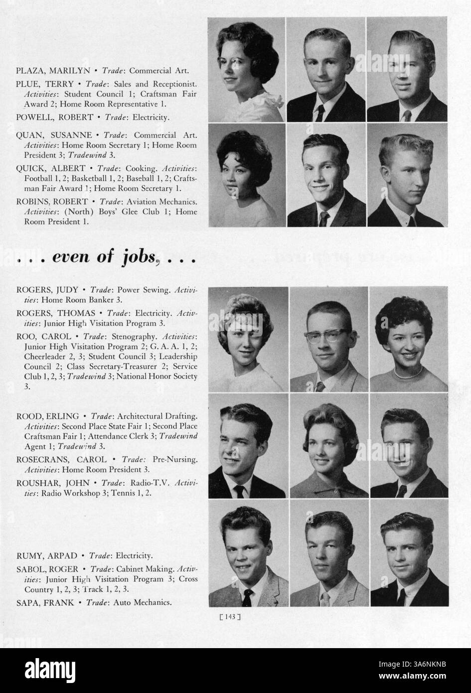 The 1961 'Tradewind' yearbook features students, teachers, athletics ...