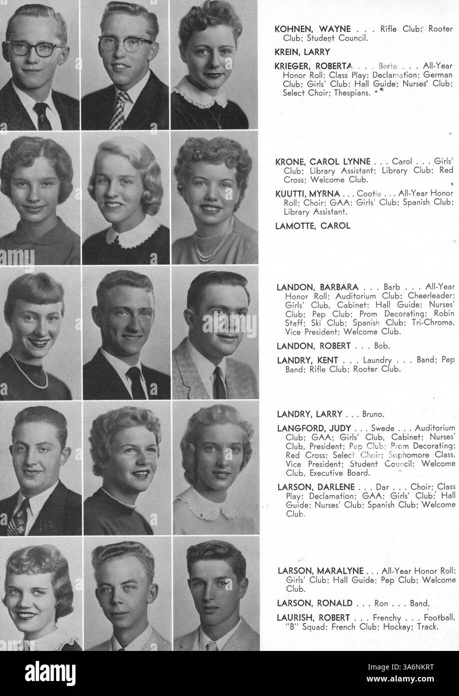 The 1958 robbinsdale high school yearbook captures the spirit of hi-res ...