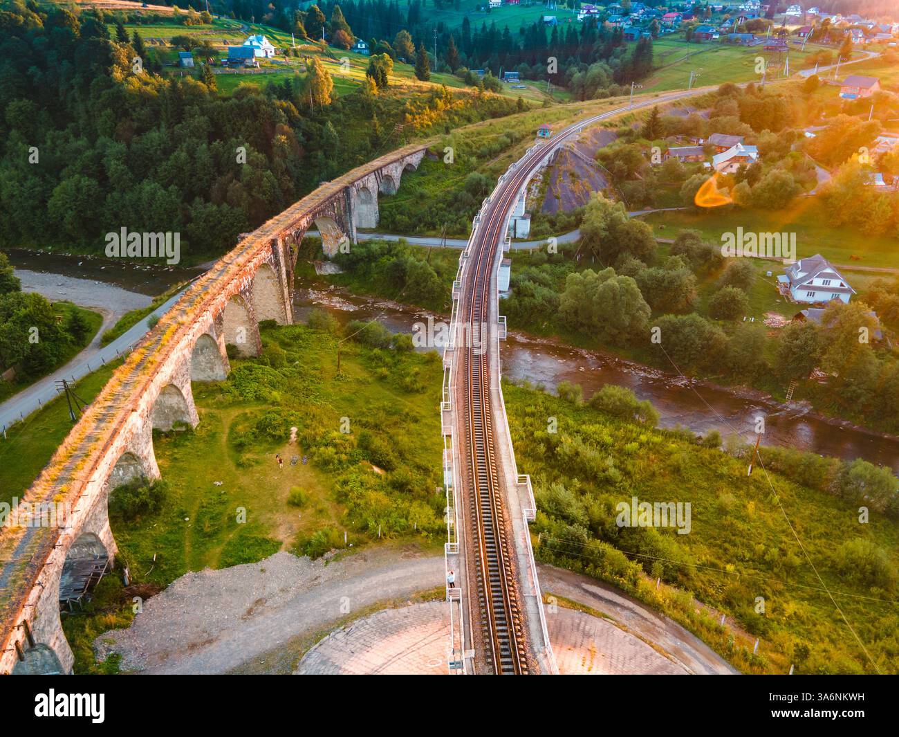 Viaduct bridge village vorokhta ukraine hi-res stock photography and ...