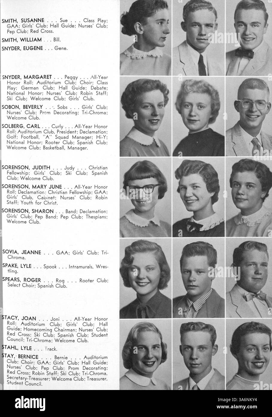 This 1958 Robbinsdale High School Yearbook documents a year of student ...