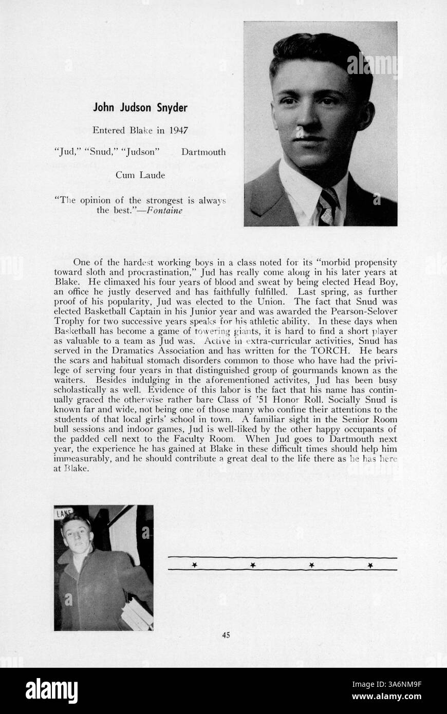 The 1951 Blake Yearbook is an archive of student activities, faculty ...