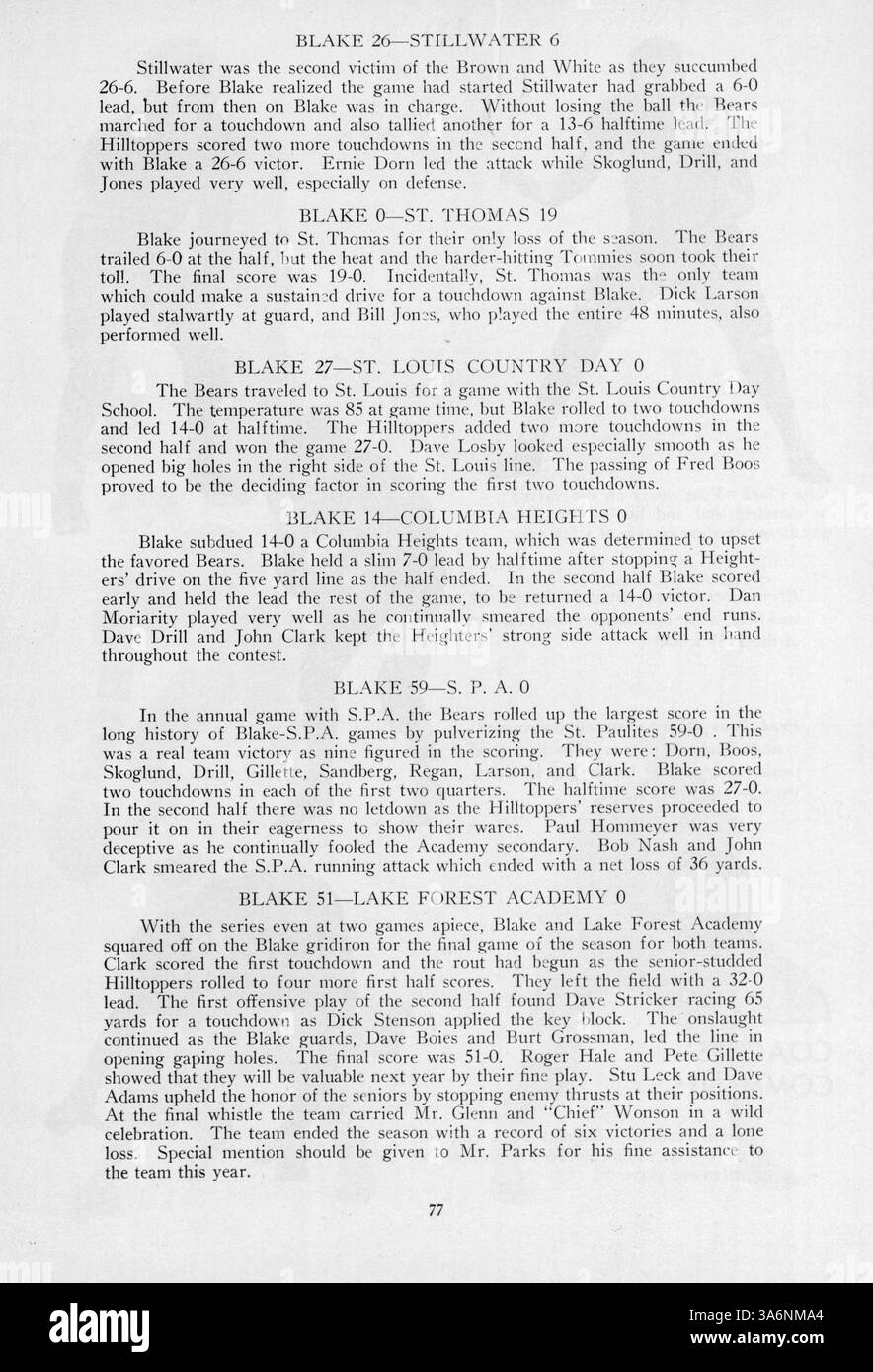 The 1951 Blake Yearbook features key highlights from the school year ...