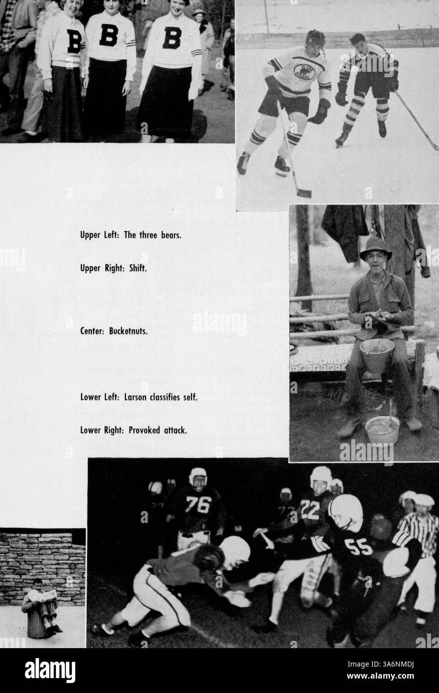 Yearbook provides a record of the 1950 1951 school year hi-res stock ...