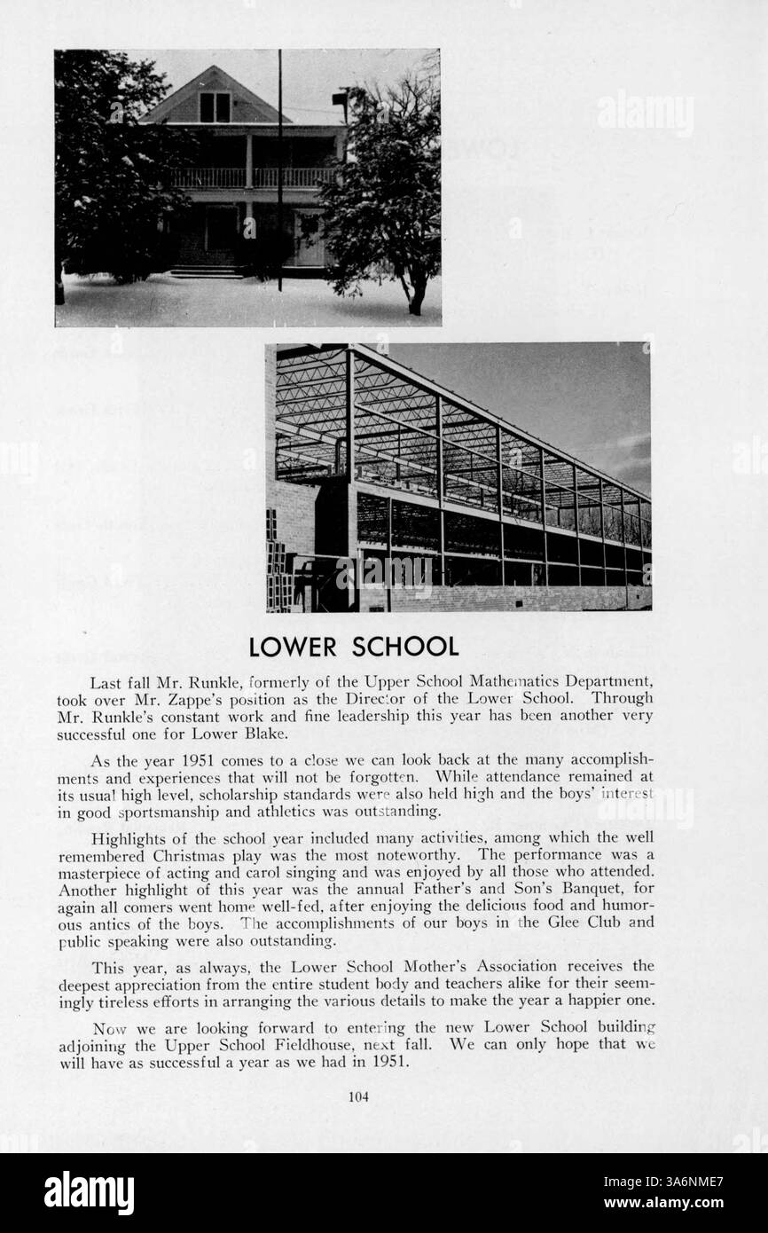 The 1951 Blake Yearbook showcases the 1950-1951 school year at Blake ...