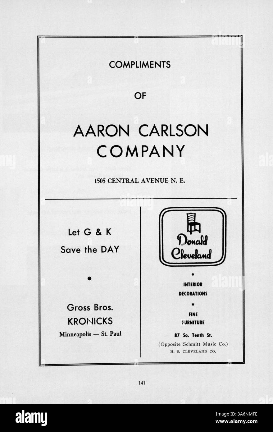 The 1951 Blake Yearbook documents the key figures, student life ...