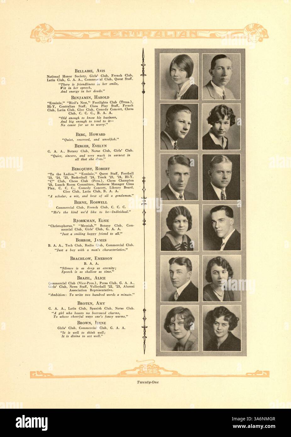 The 1926 Centralian Yearbook from Central High School highlights the ...