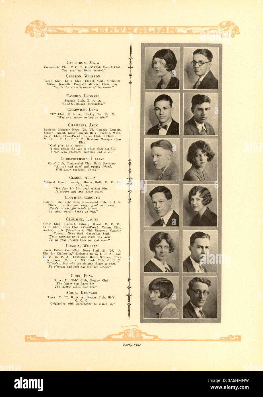 The 1926 edition of the Centralian Yearbook from Central High School ...