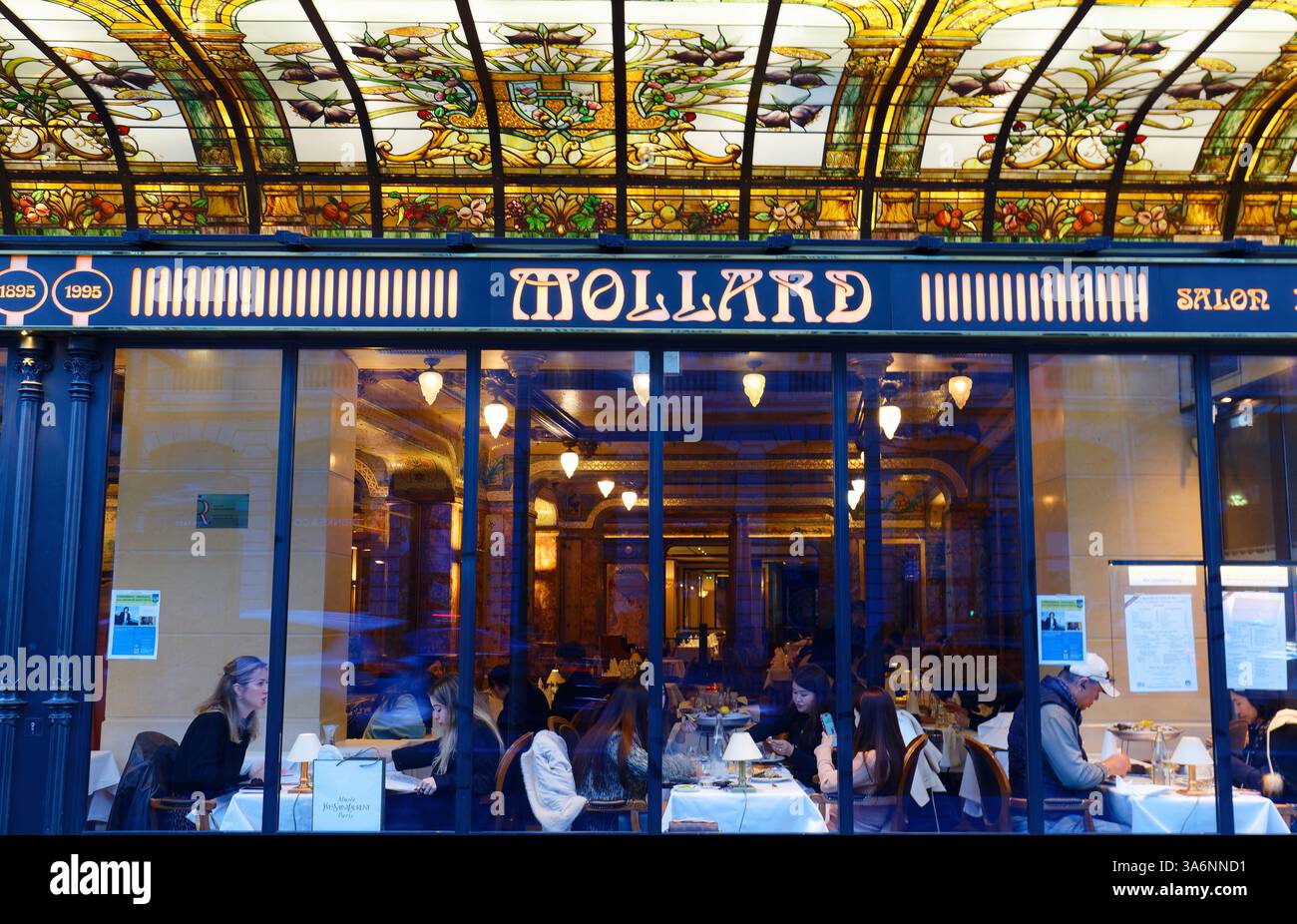 Paris, France-March 23, 2025 : Traditional Brasserie, over one hundred ...