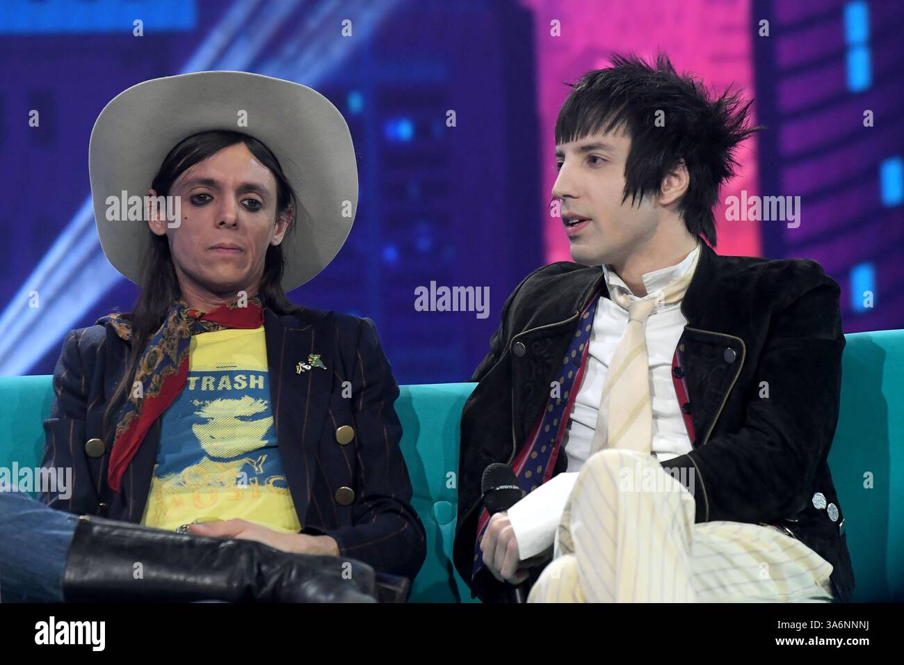 Milan, Italy. 25th Mar, 2025. Milan - TV broadcast "Cattelan is here ...