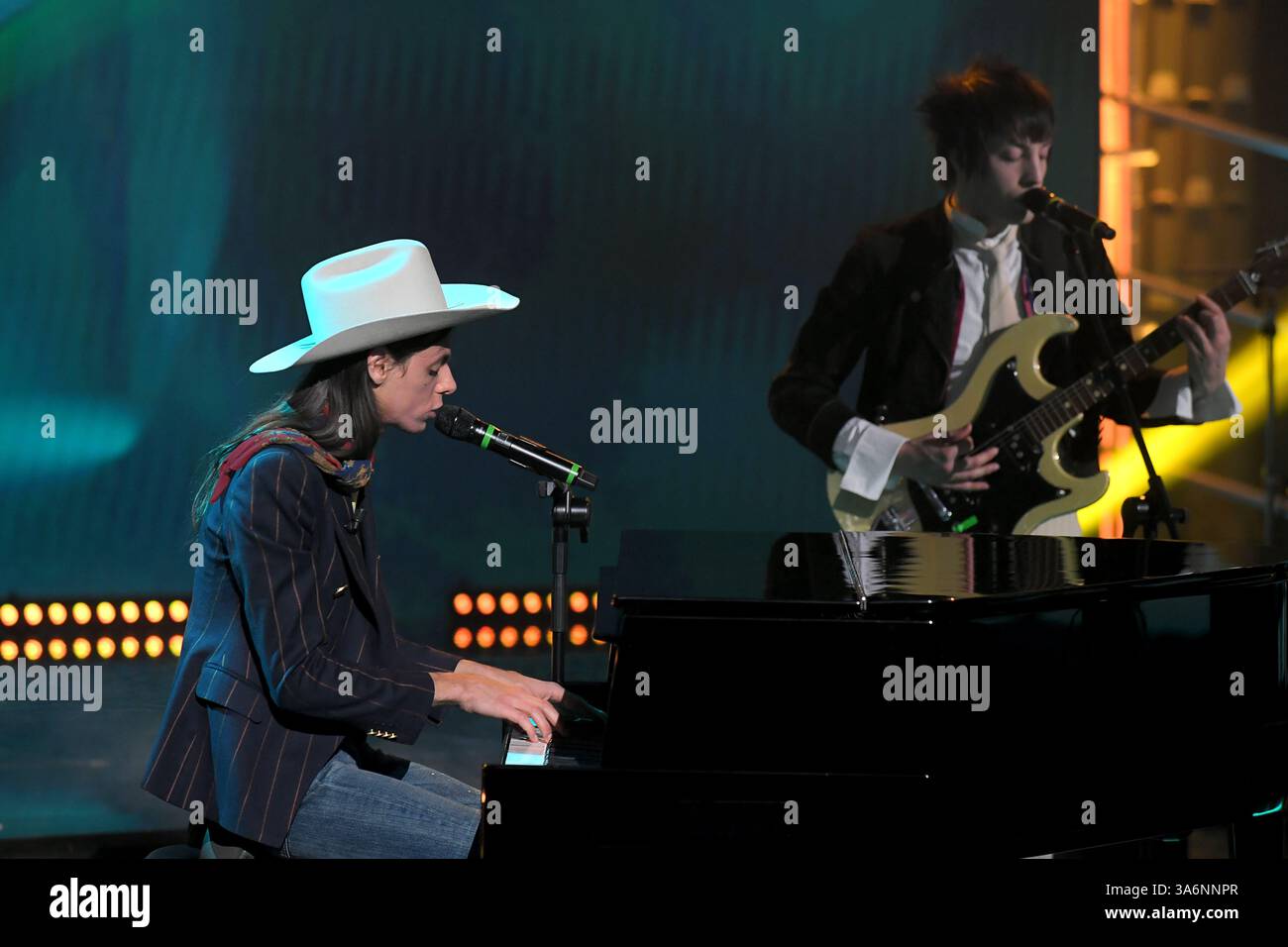 Milan, Italy. 25th Mar, 2025. Milan - TV broadcast "Cattelan is here ...