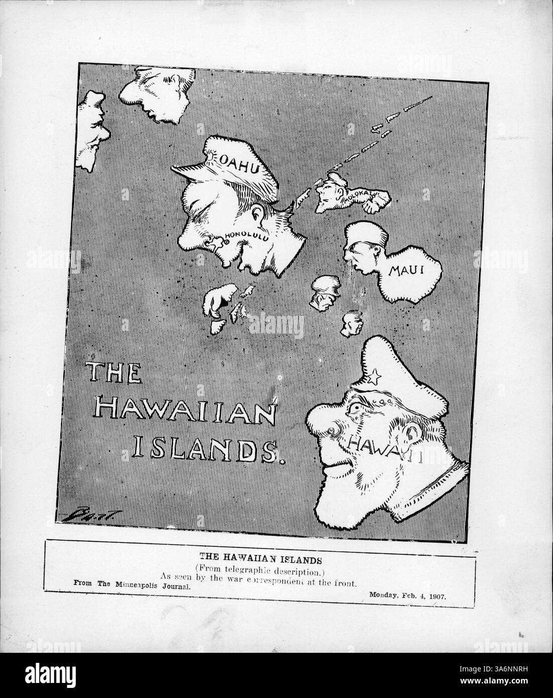 This depiction of the Hawaiian Islands highlights the concerns during ...