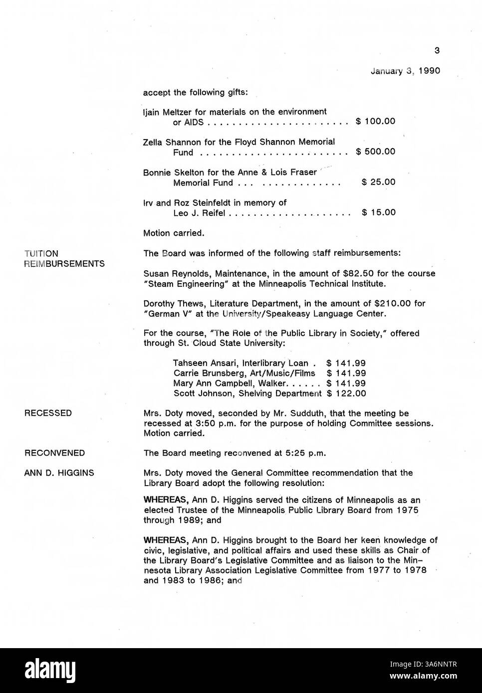 The 1990 board meeting minutes of the Minneapolis Public Library ...