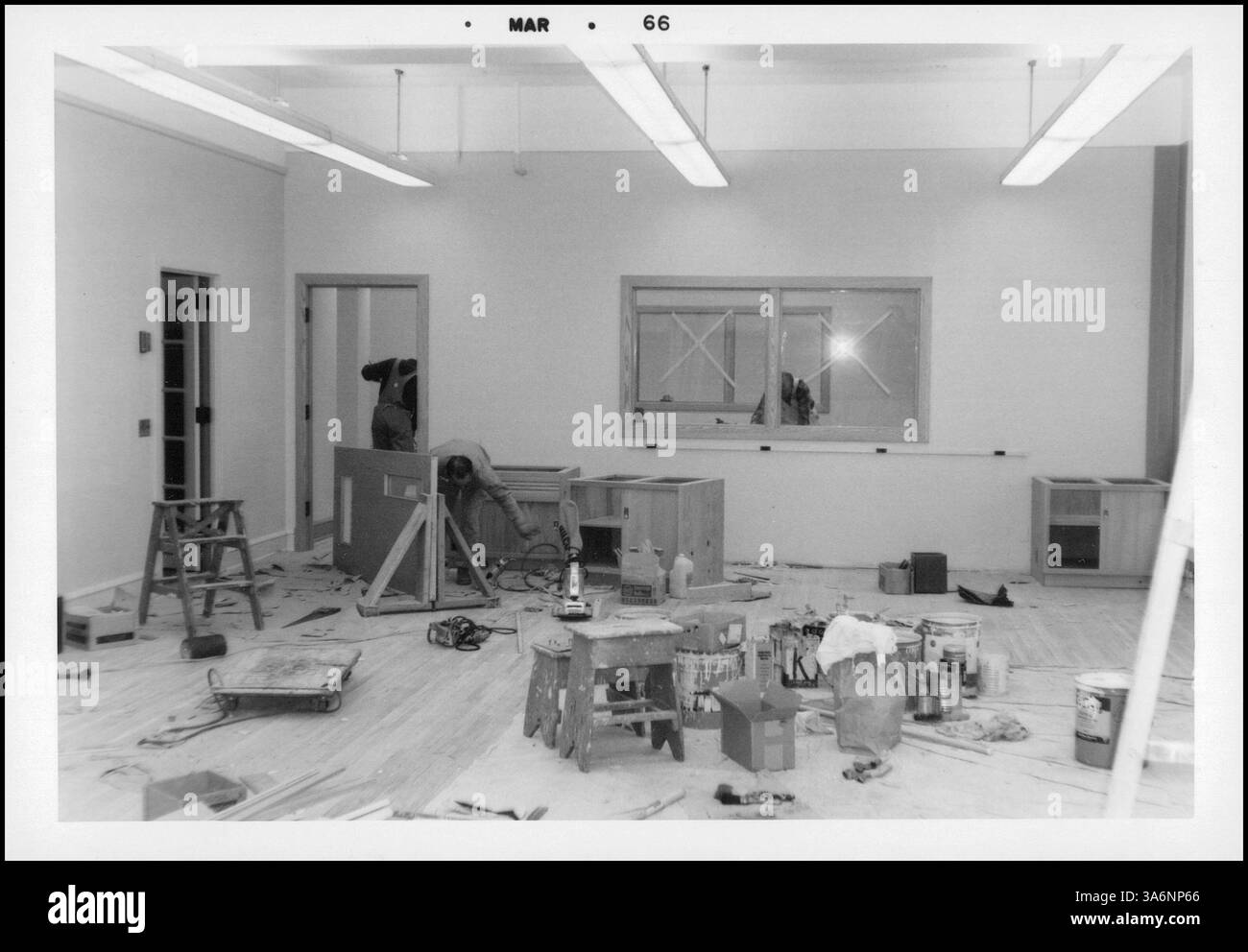 Carpenters are seen making progress on the Edison High School remodel ...