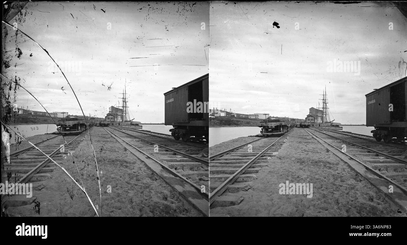 The Lake Superior and Mississippi Freight Depot at Duluth shows a ...