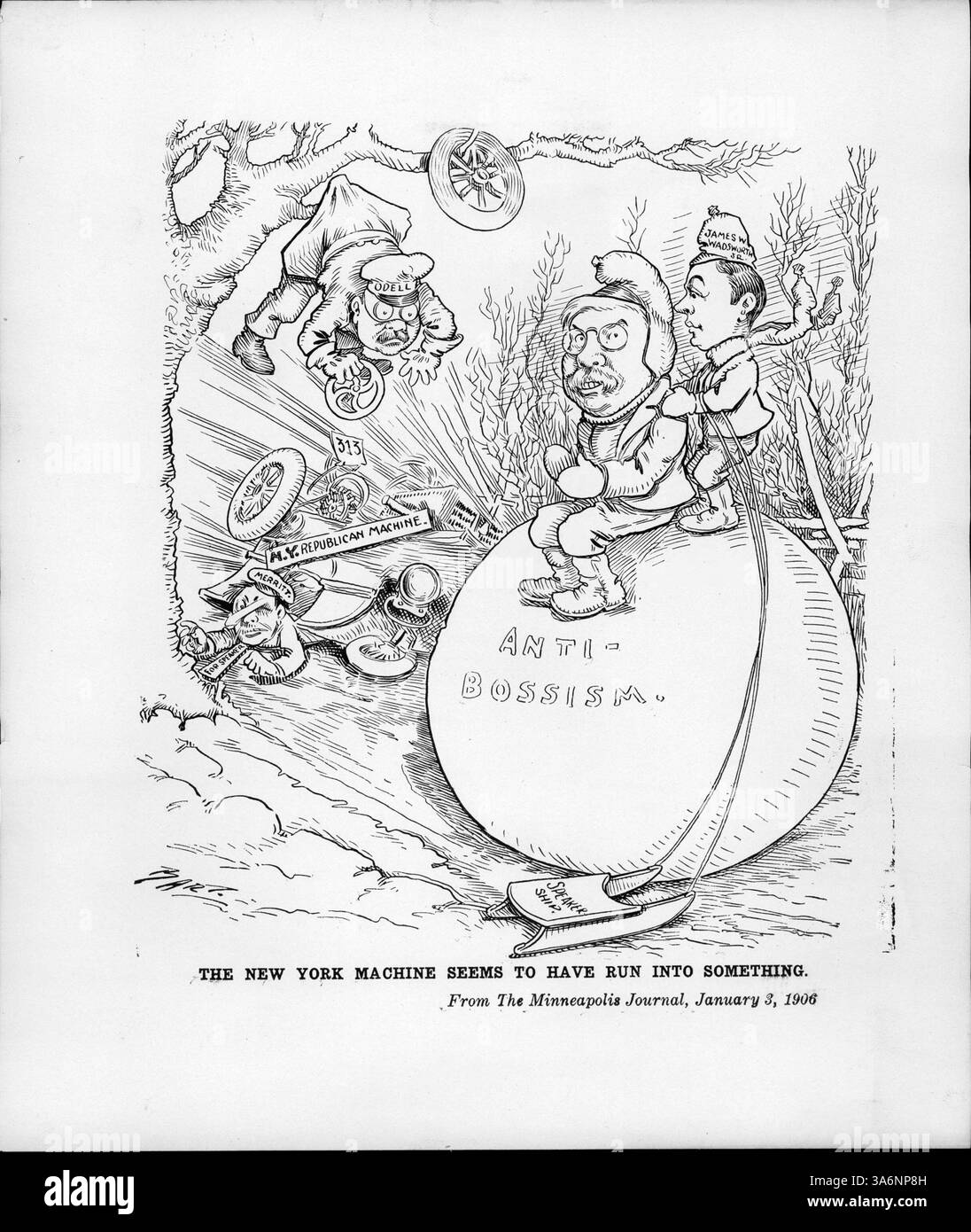 Clash with president roosevelt and james w wadsworth jr hi-res stock ...