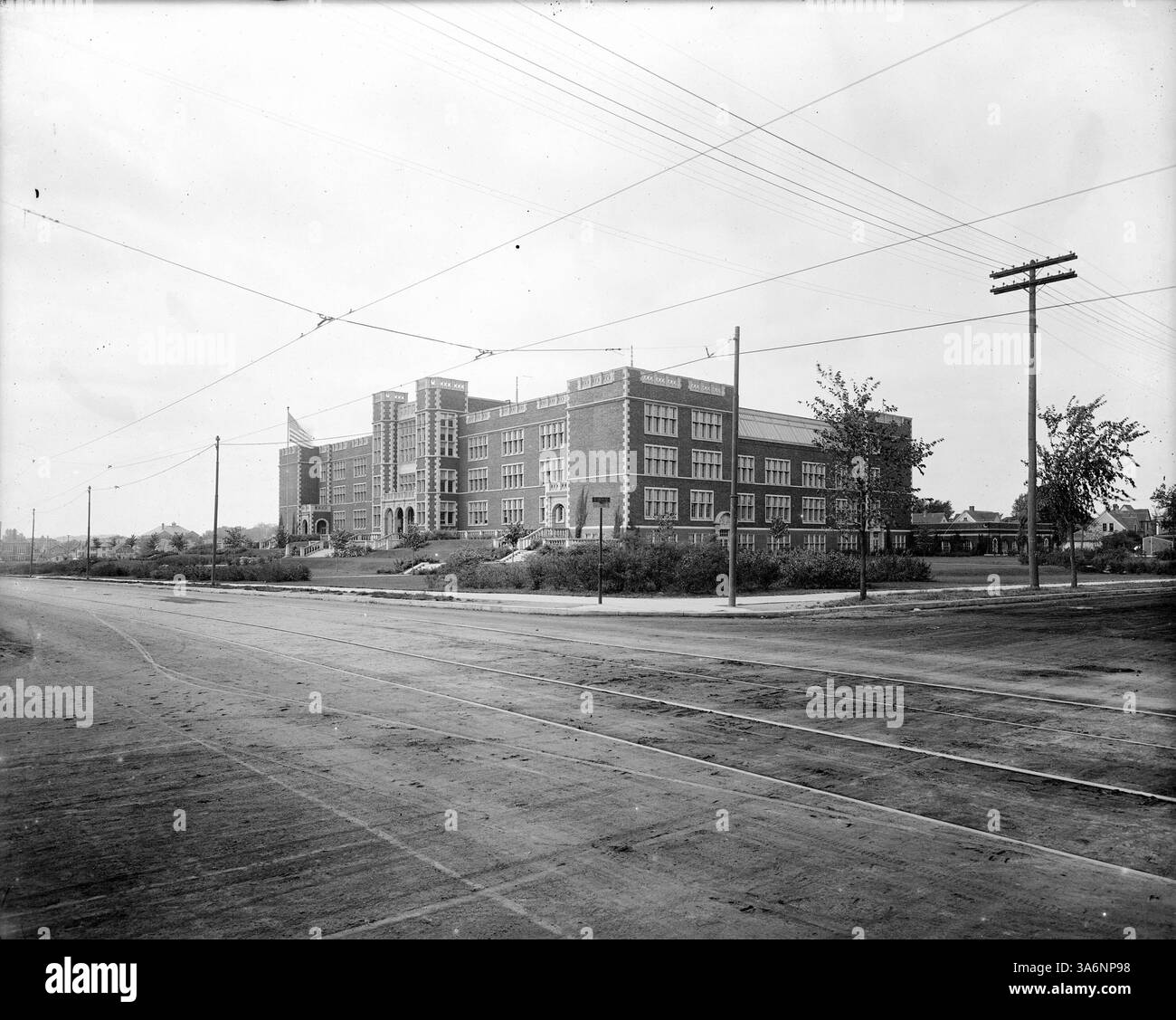 Central High School, built in 1913, is captured in this exterior ...