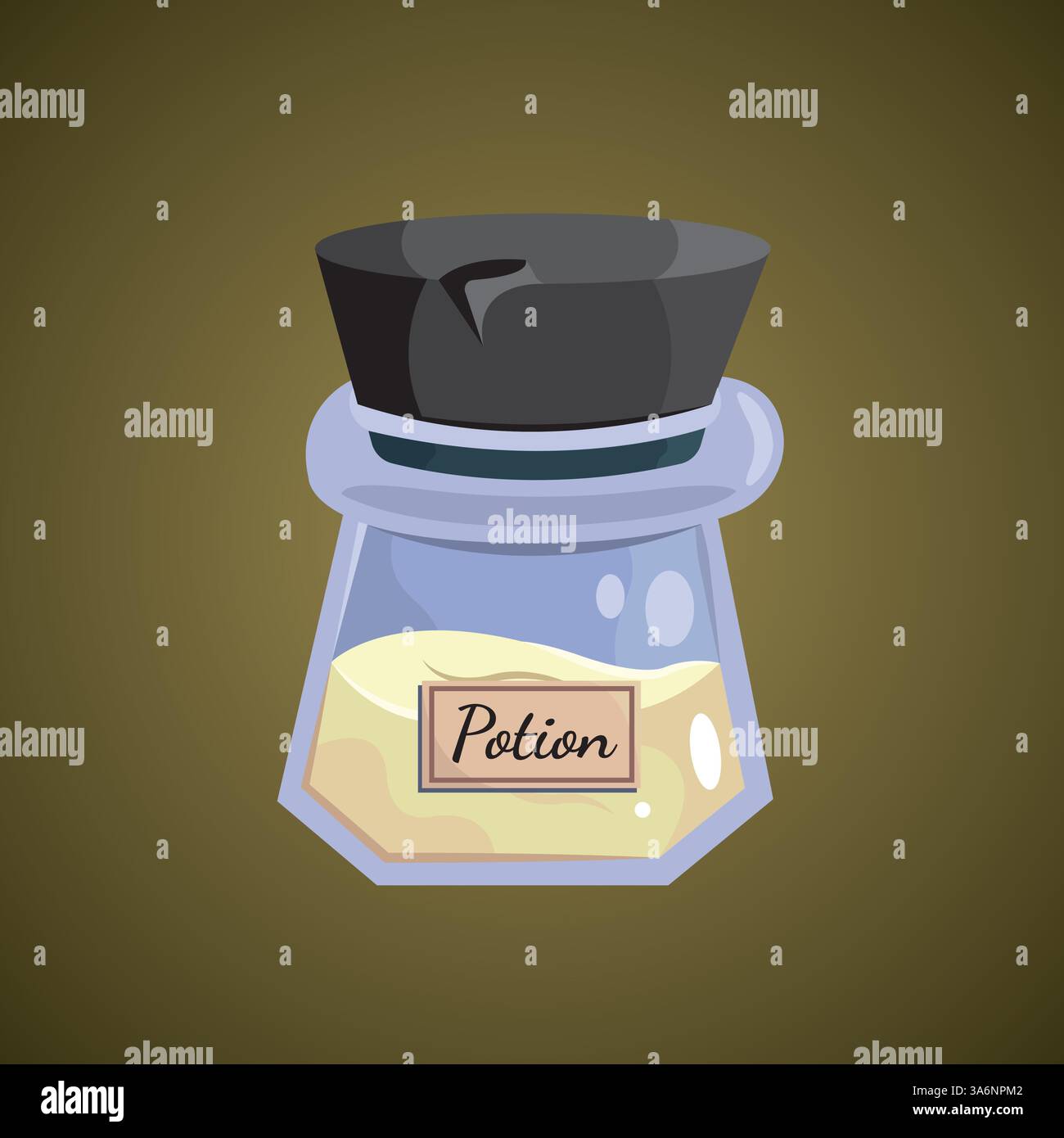 Empty magic potion bottle Stock Vector Images - Alamy