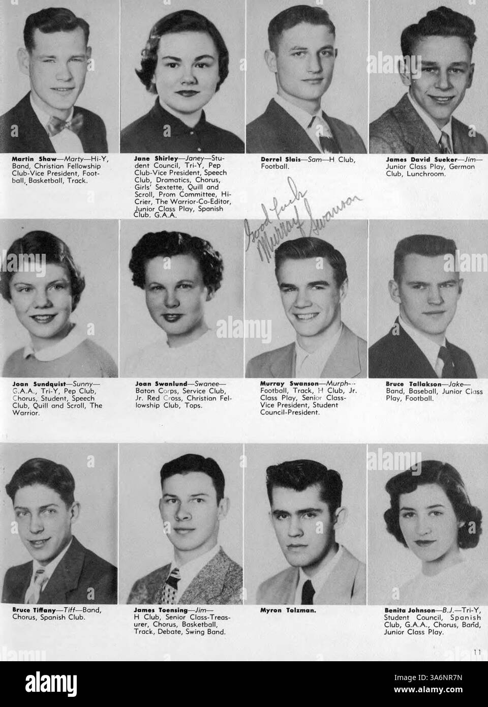 The 1951 'Warriors' Yearbook features portraits of students and faculty ...