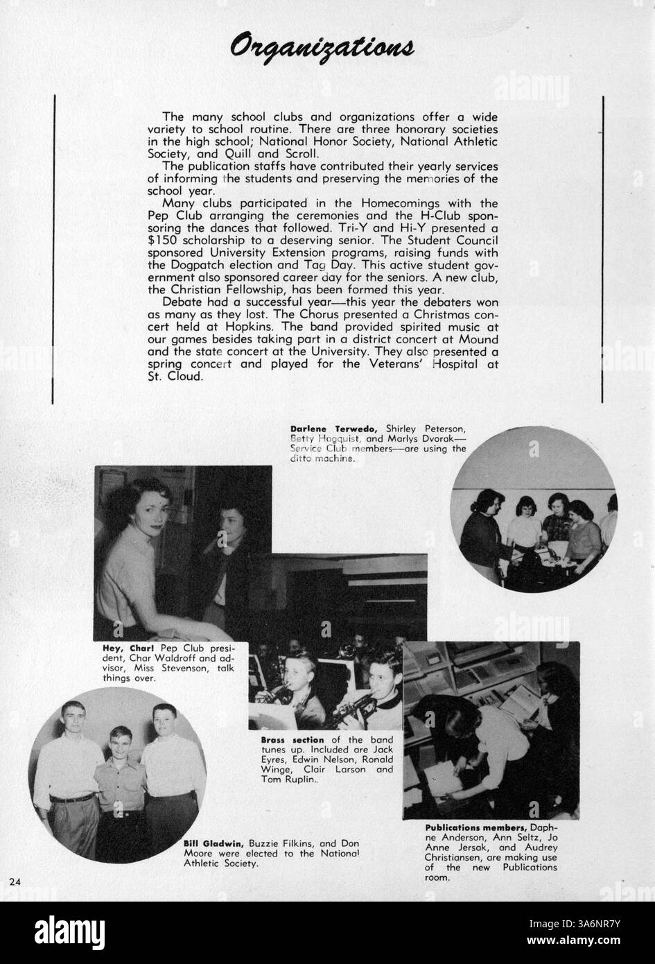 Yearbook from 1951 documents the key activities hi-res stock ...