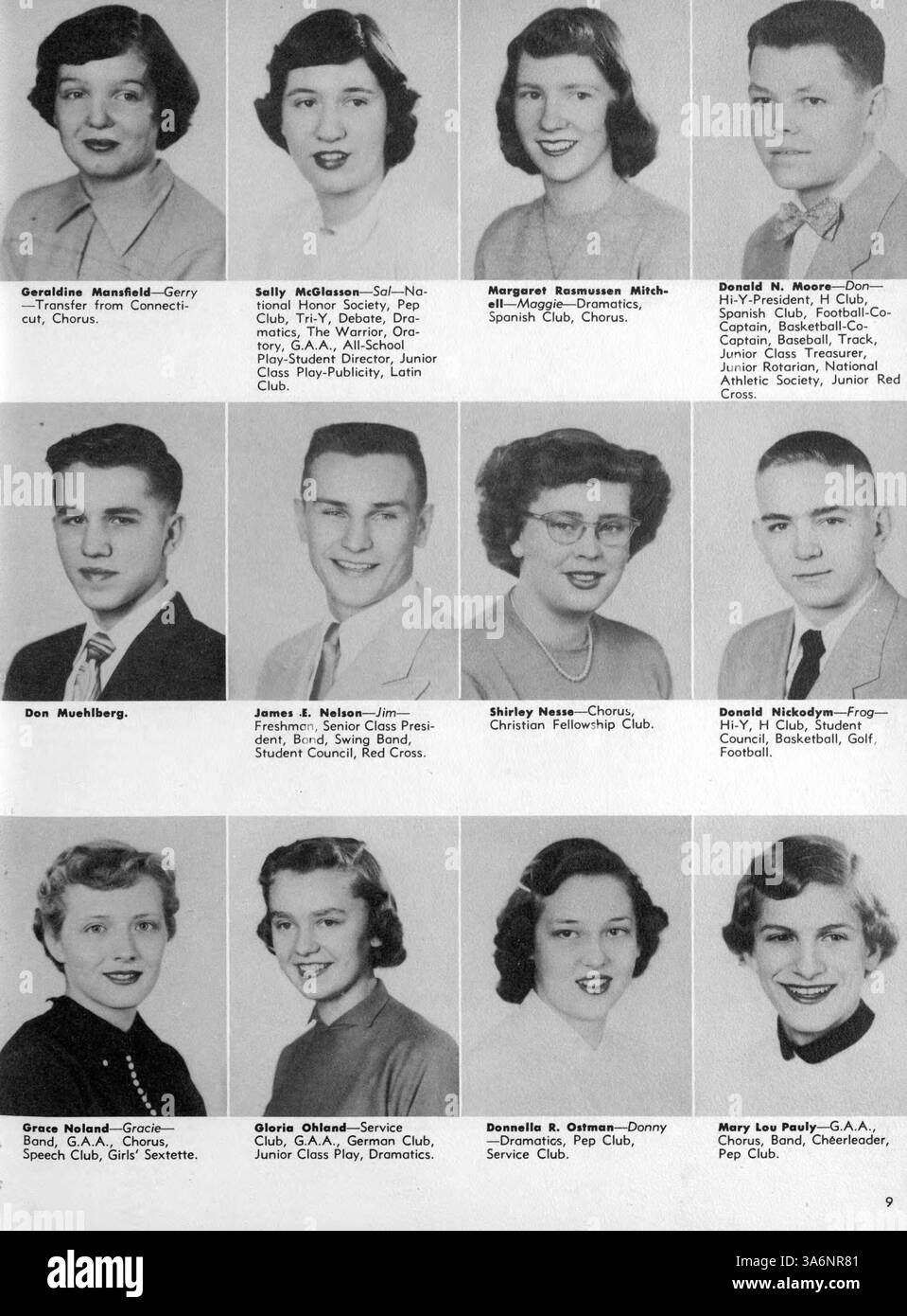 The 1951 'Warriors' Yearbook from Hopkins High School documents the ...
