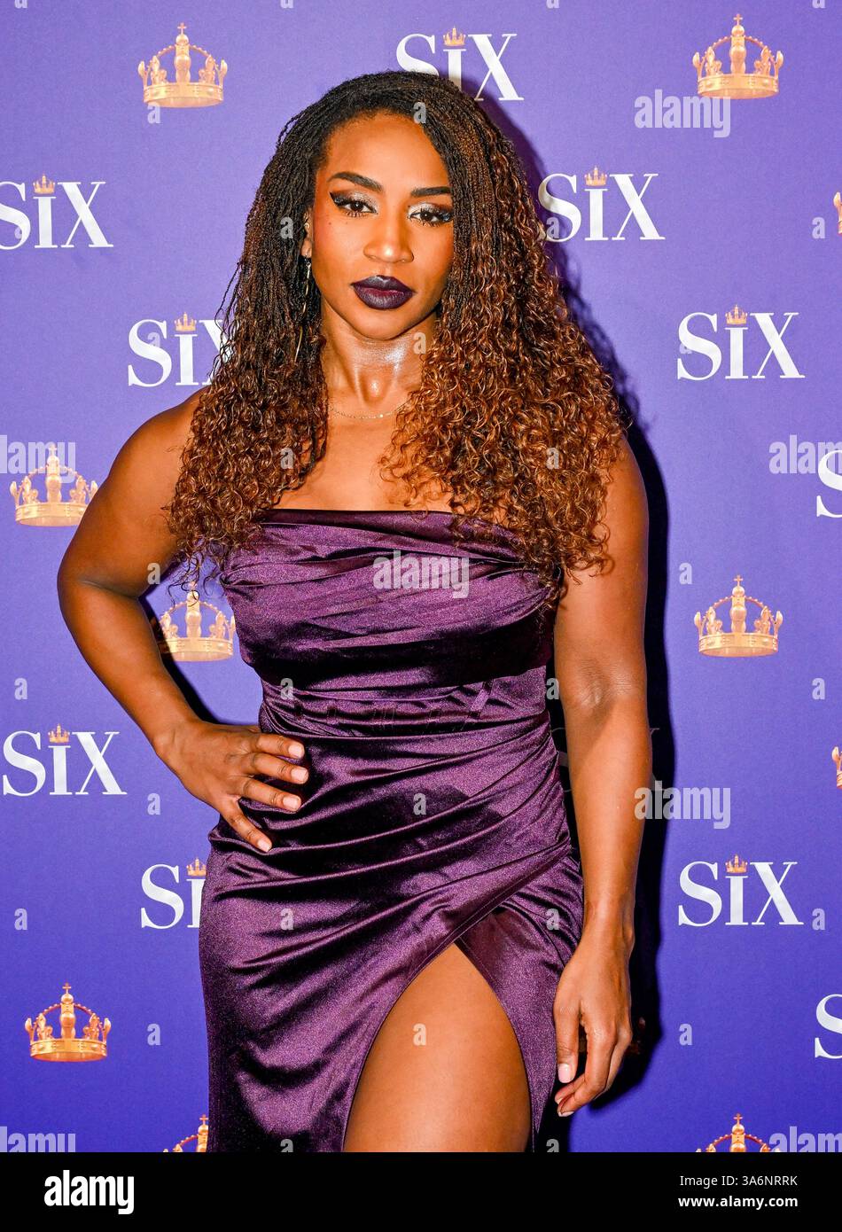 London, UK. 25th Mar, 2025. Jordan Frazier attends the Six musical gala ...
