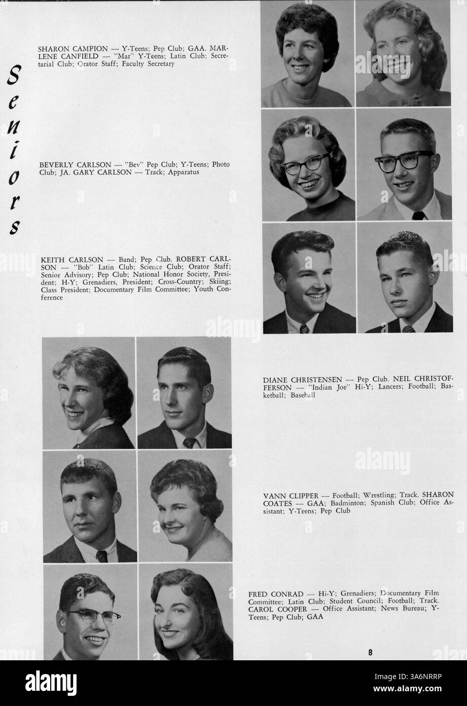 Serves as a historical record of the 1958 1959 school year hi-res stock ...