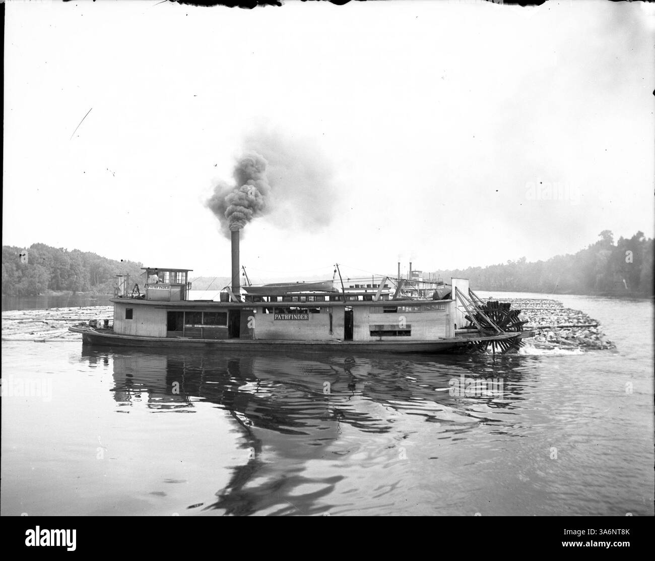 Transport transportation navigation raft raft Black and White Stock ...