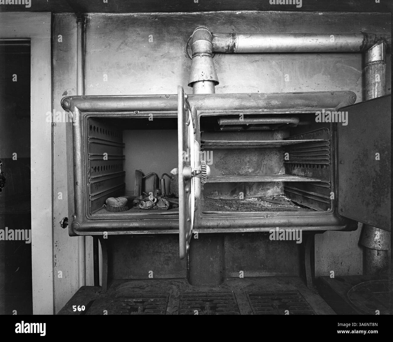 This image depicts a gas stove in the kitchen of Trudeau School ...