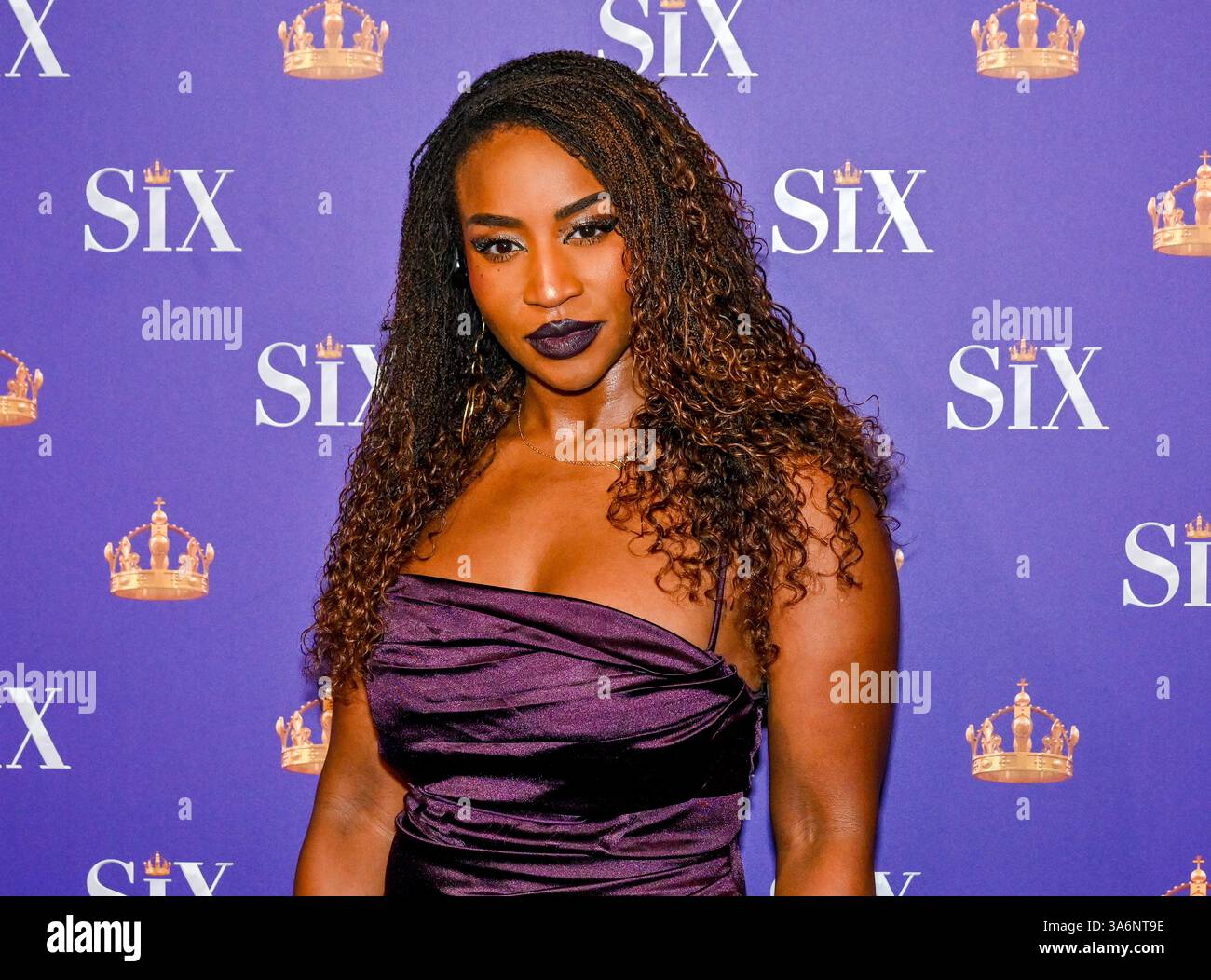 London, UK. 25th Mar, 2025. Jordan Frazier attends the Six musical gala ...