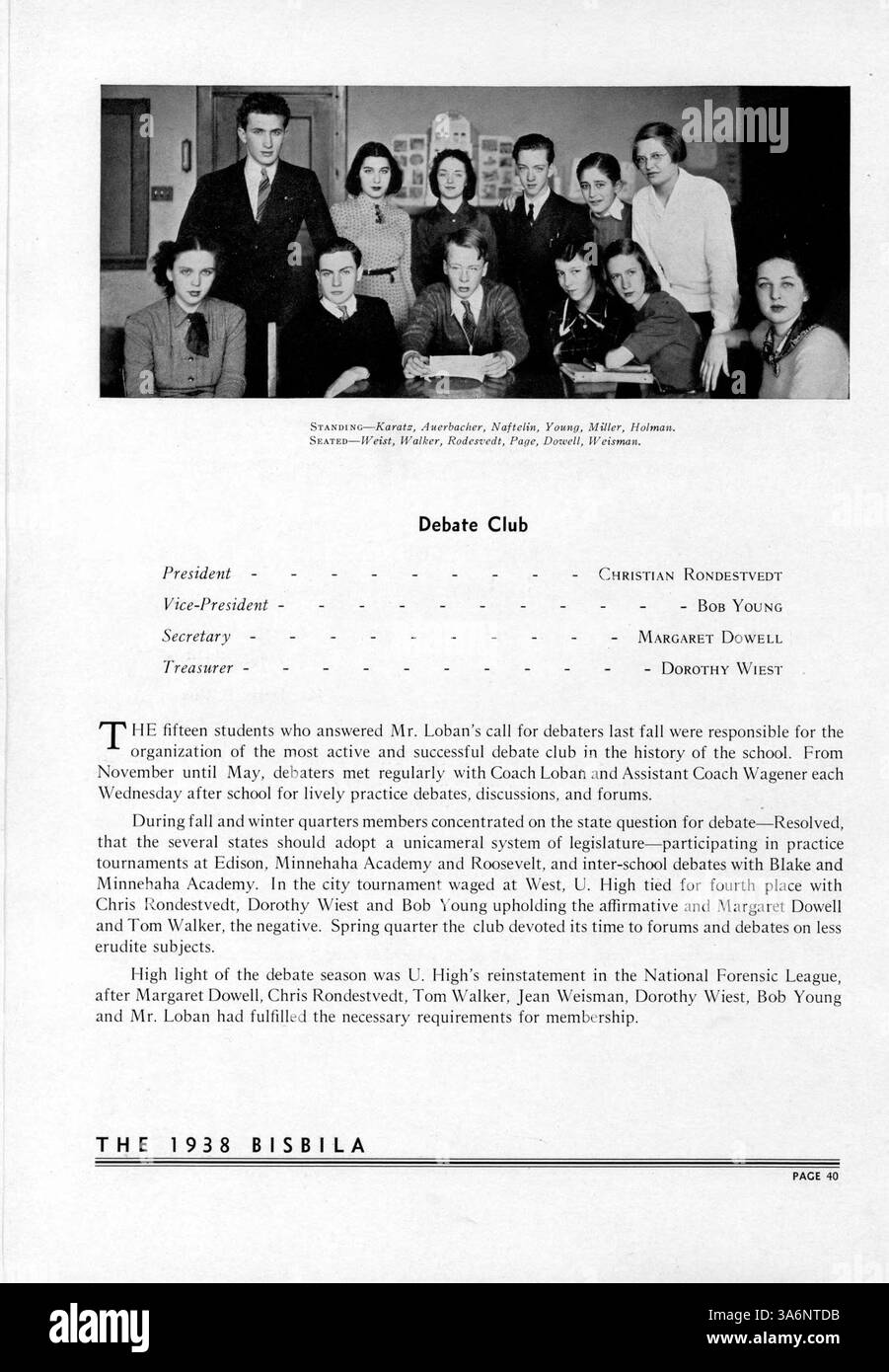 The 1938 University High Yearbook, Bisbila, records the highlights of ...