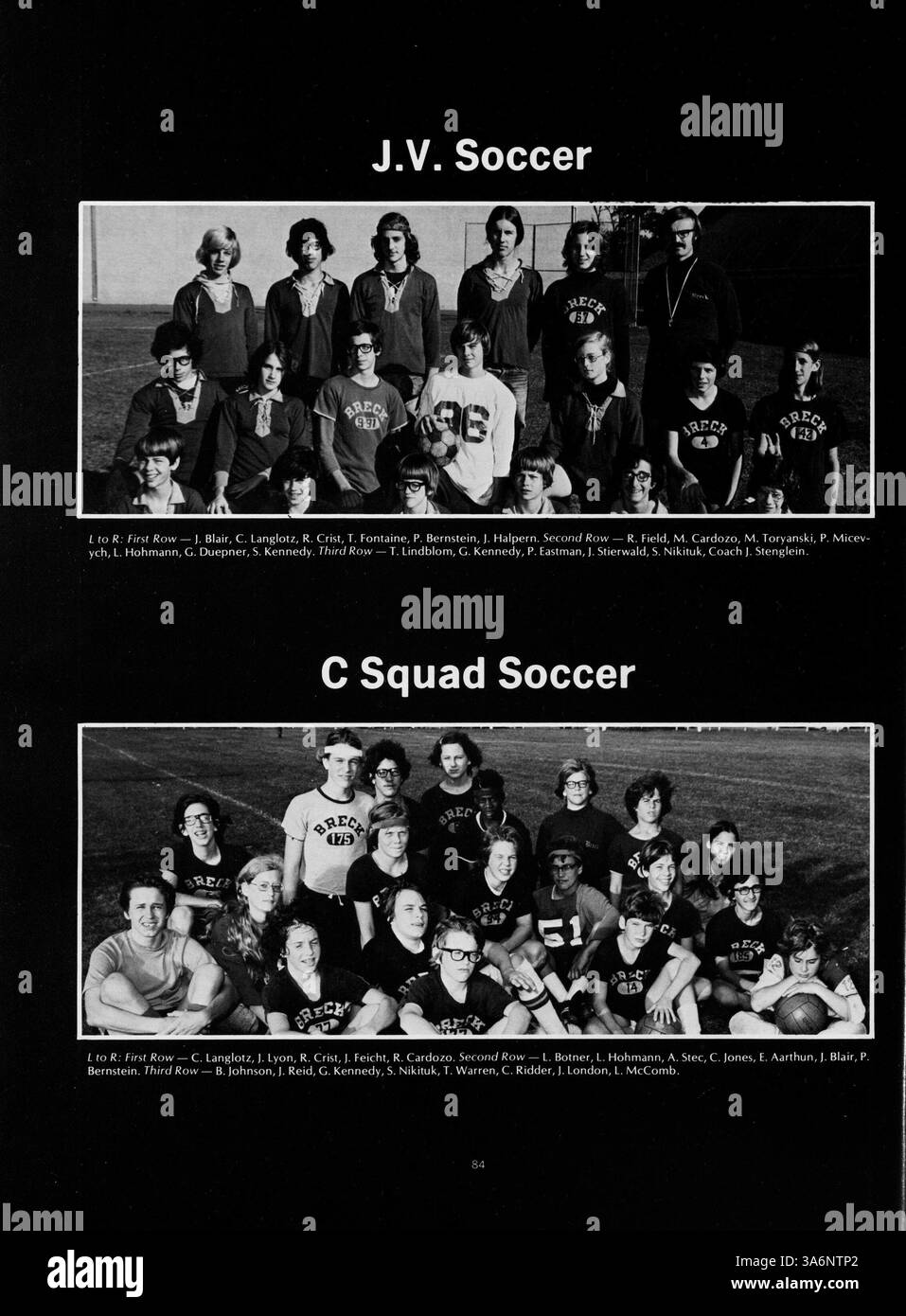 The breck mustang yearbook of 1974 documents the events hi-res stock ...