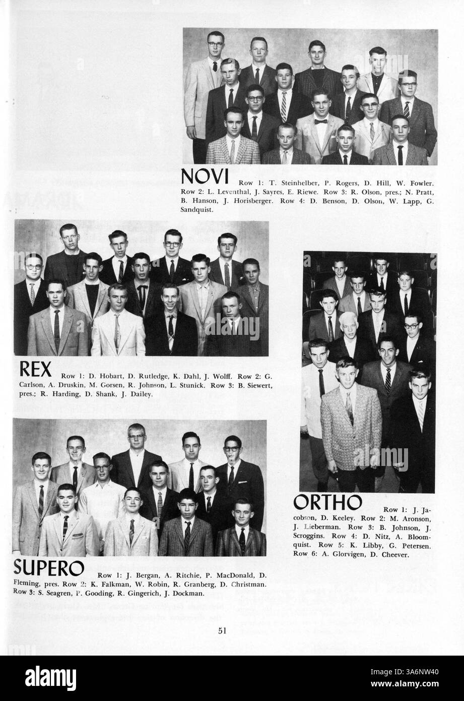 Covering key events from the 1958 1959 school year hi-res stock ...